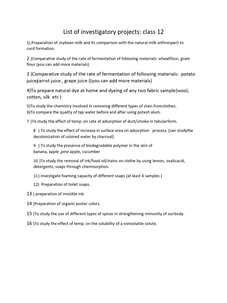 Investigatory Project | PDF | Cooking, Food & Wine