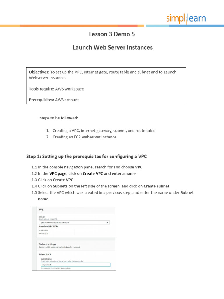 05 Launch Webserver Instances Pdf Computers Technology And Engineering