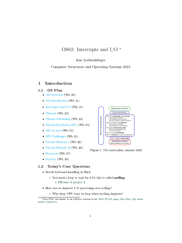 Operating Systems Interrupts | PDF | Cpu Cache | Operating System