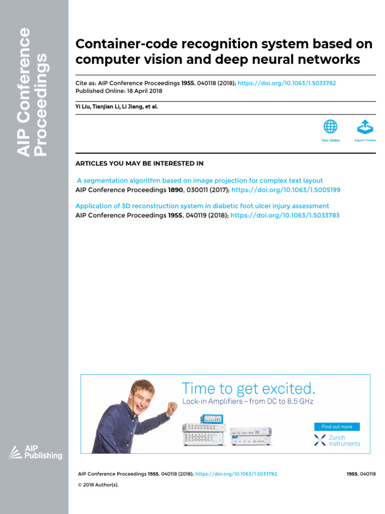 Container Code Recognition Vision Computer Pdf Image Segmentation Computer Vision 0772