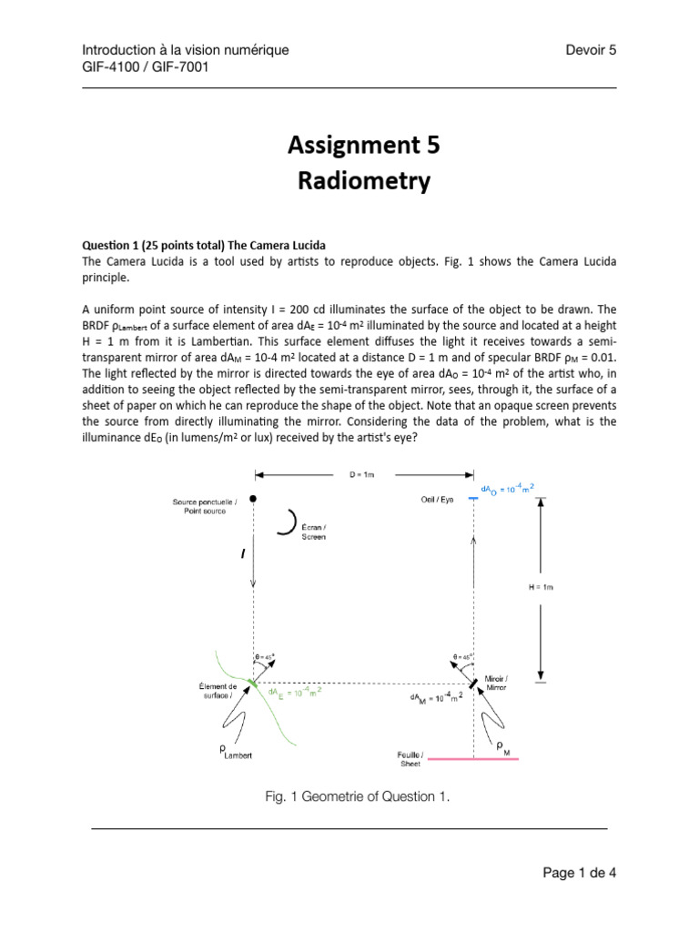 devoir05Anglais | PDF | Optics | Electromagnetic Radiation