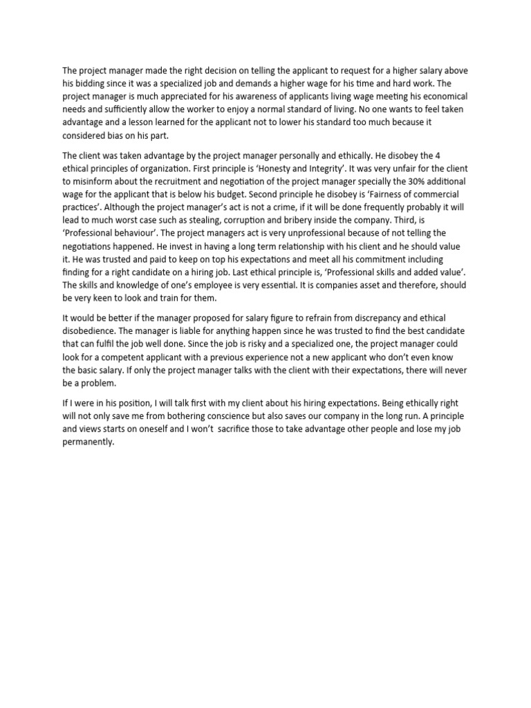 Essay | PDF | Salary | Negotiation