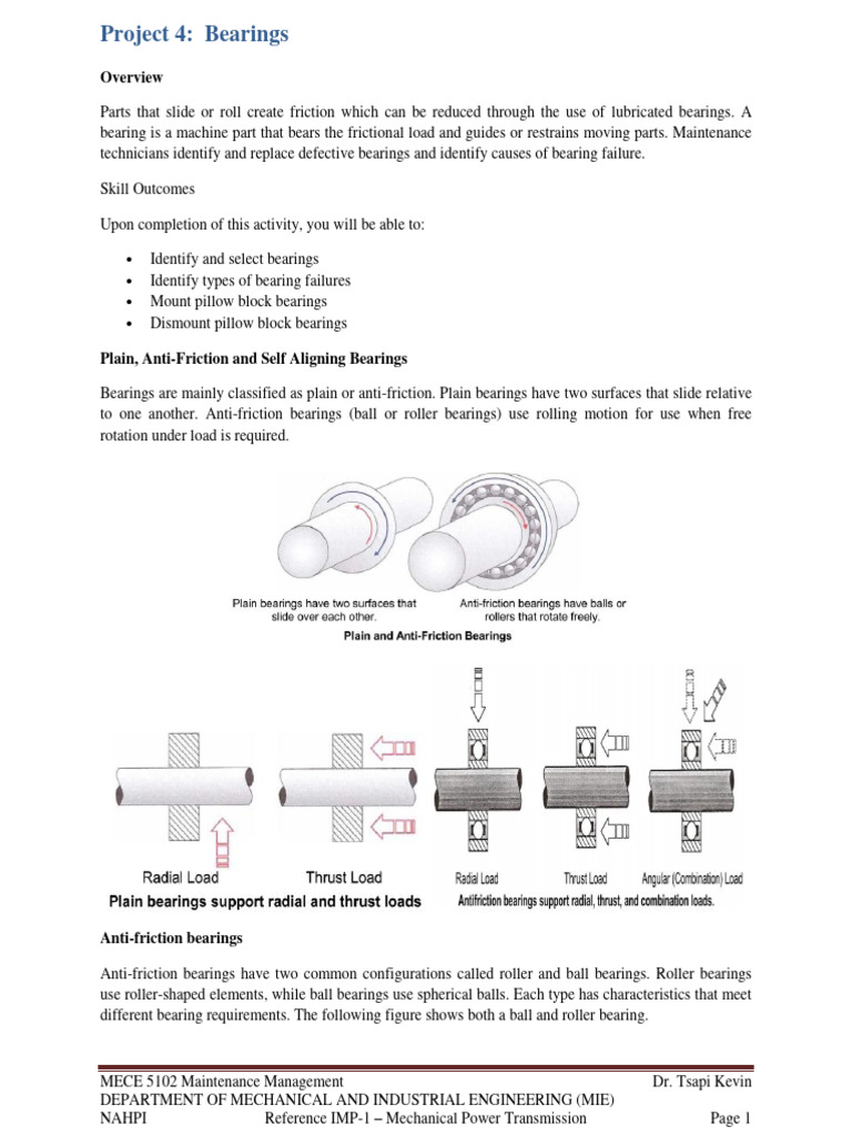 Project 4 Bearings | PDF | Bearing (Mechanical) | Physical Sciences