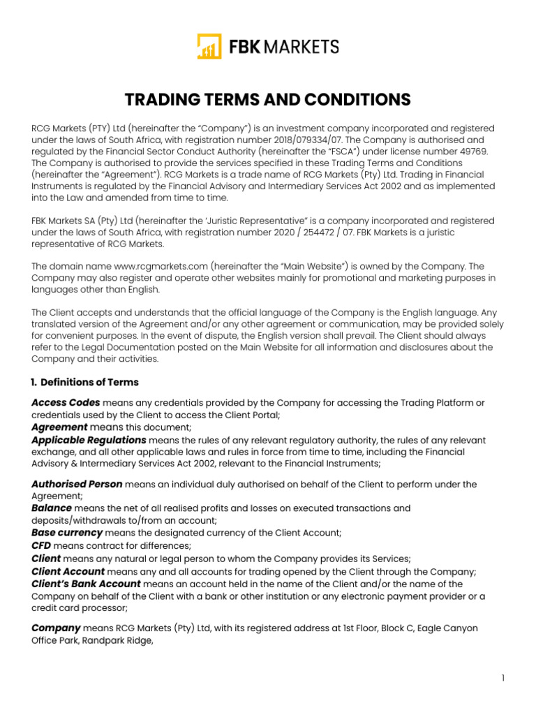 619c111c2d501369f2a336fe - FBK Terms and Conditions | PDF | Futures ...