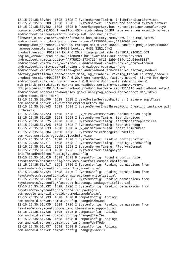 Android System Log Analysis | PDF | Operating System Technology | Computer Science
