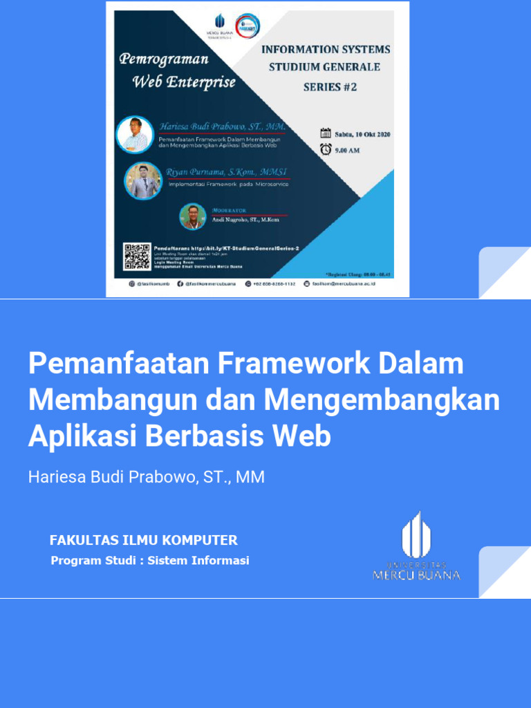 Pemanfaatan Framework untuk Aplikasi Web | PDF