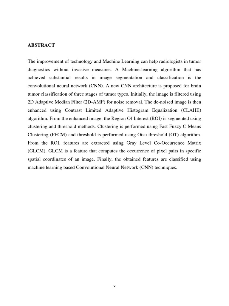 Segmentation on MRI Brain Image and Classification of Stages of Tumor ...