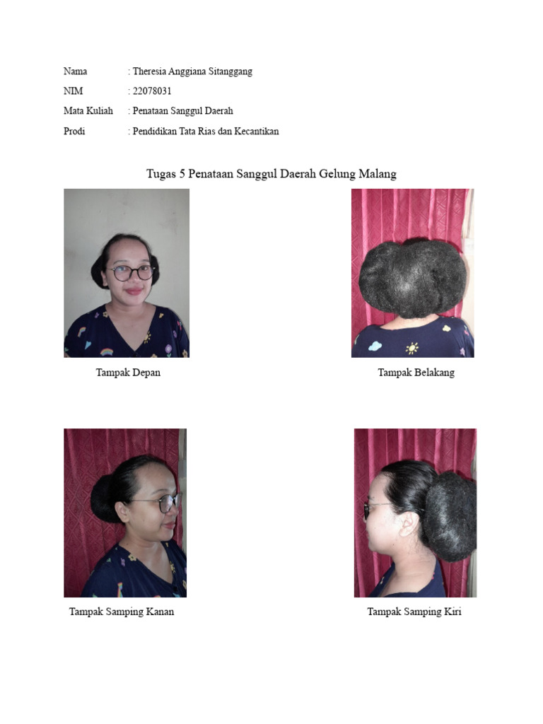 Penataan Sanggul Daerah Gelung Malang | PDF