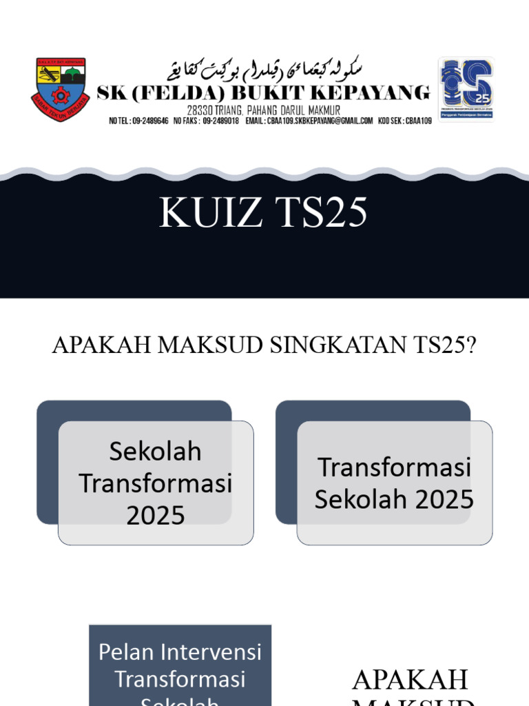 Kuiz Sekolah TS25 | PDF