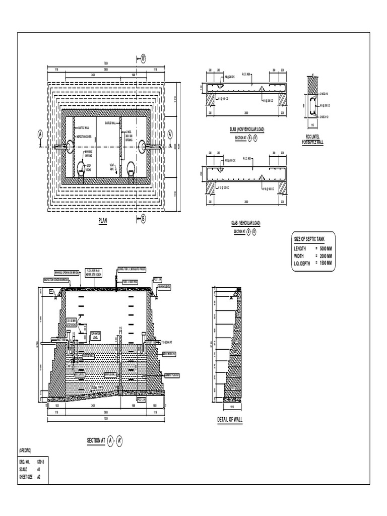 SEPTIC TANK-SPECIFIC-Model | PDF | Architectural Elements | Building