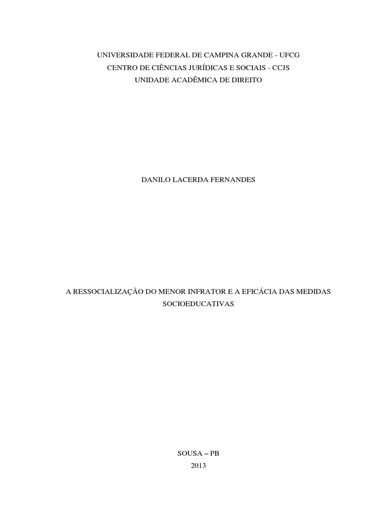 Danilo Lacerda Fernandes - TCC Direito 2013 | PDF | Família | Tratado