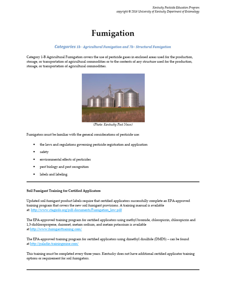 Fumigation Guidelines | PDF | Pesticide | Pest Control