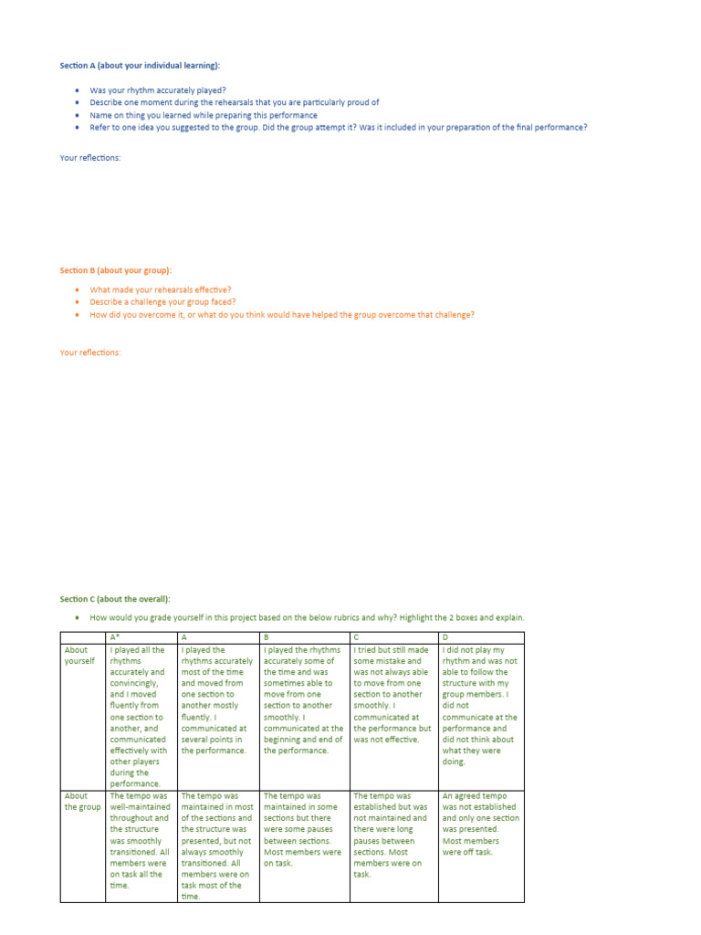 African Performance Reflections | PDF