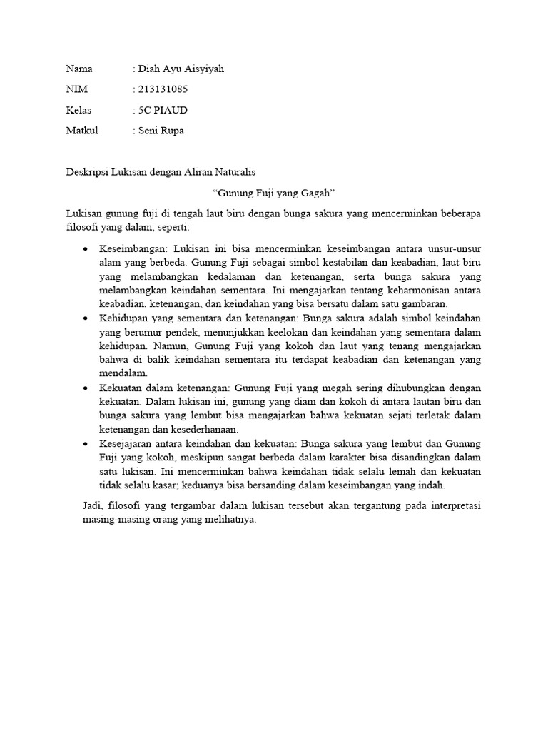 Filosofi Lukisan Gunung Fuji dan Sakura | PDF | Agama & Spiritualitas