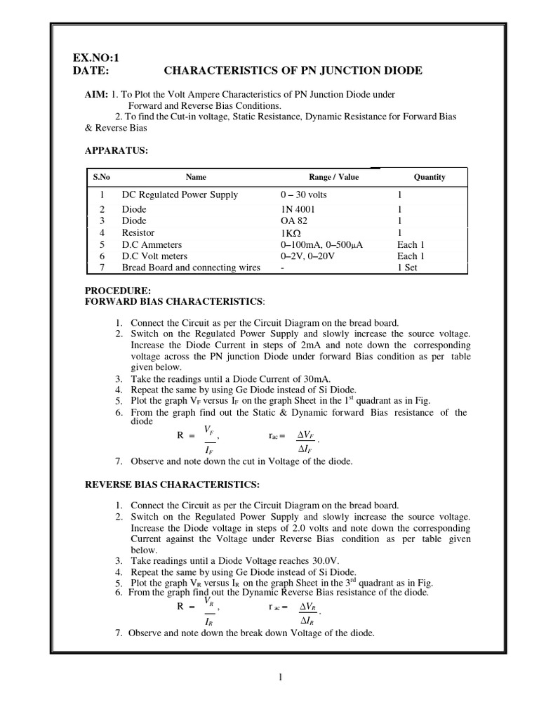 Ec3361-Edc Lab Manual | PDF | Amplifier | Rectifier