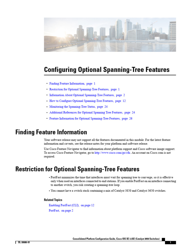 Configuring Optional Spanning-Tree Features | Download Free PDF | Network Switch | Computing