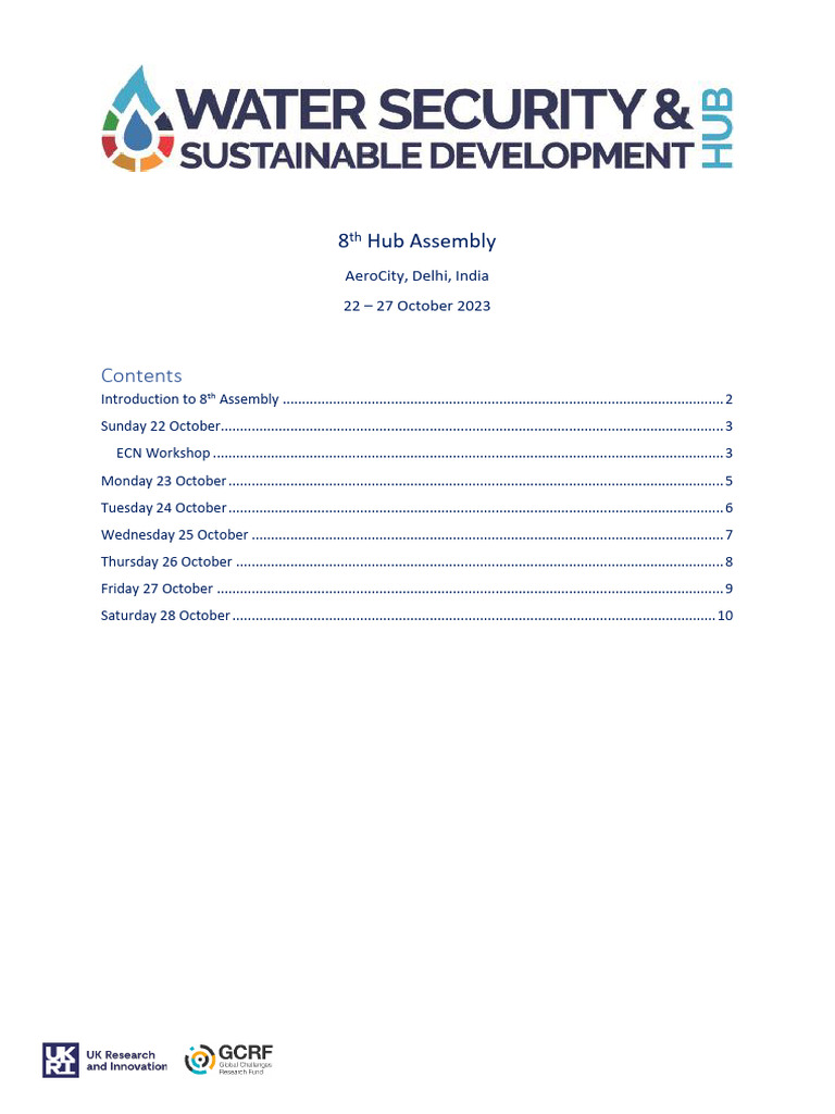 India Assembly Agenda - FINAL | PDF | Science | Human Communication