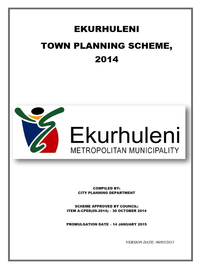 Ekurhuleni Town Planningscheme Final | PDF | Building | Agriculture