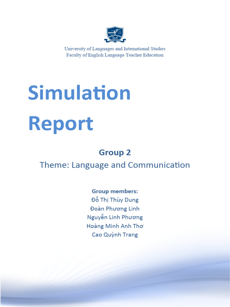 (GROUP 2) Simulation Report | PDF | Simulation | Educational Technology