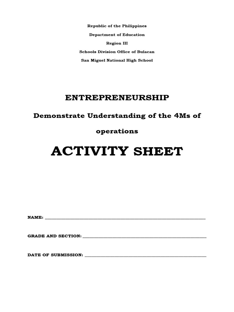 Q2 WK2 LAS Entrep GRACIEL ANN C. SOLATORIO | PDF | Verification And Validation | Reliability ...