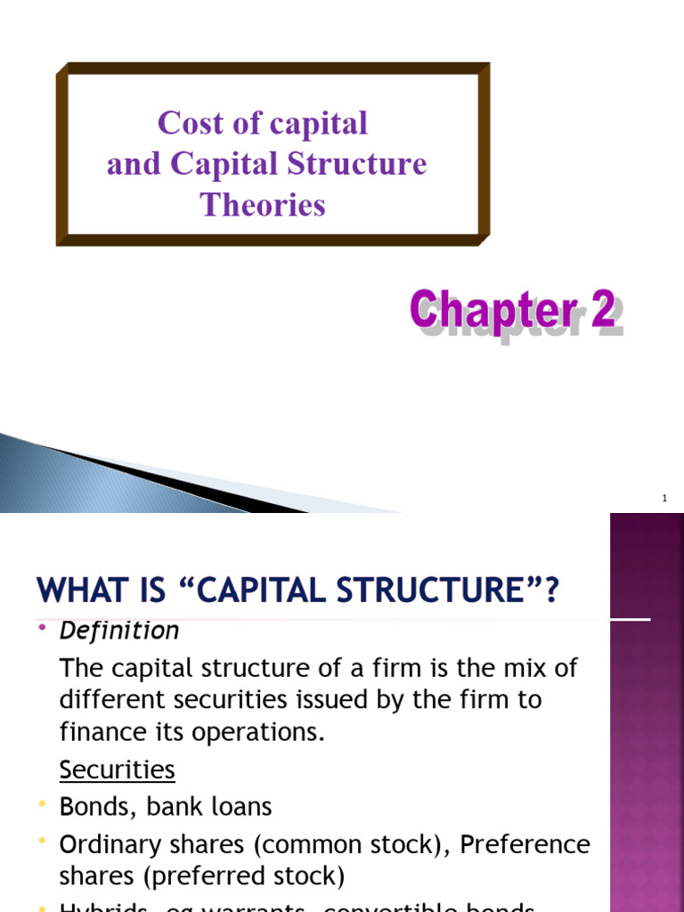 Chapter 2 Capital Structure | PDF