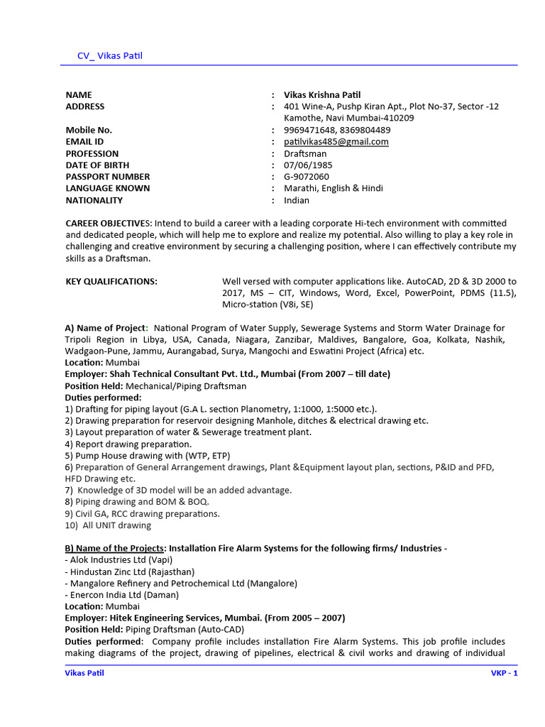 Vikas CV | PDF | Art | Technology & Engineering