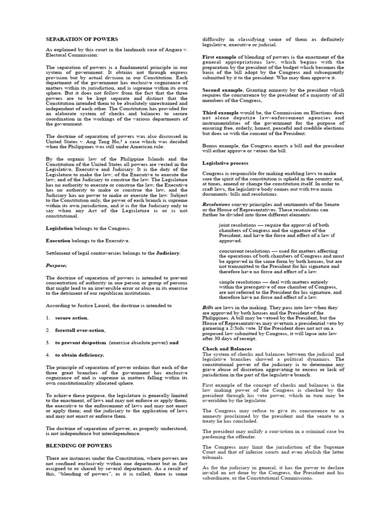 Consti Law Principles | PDF