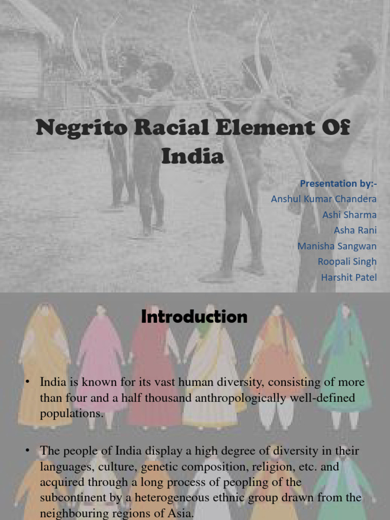 Negrito Racial Element of India | PDF