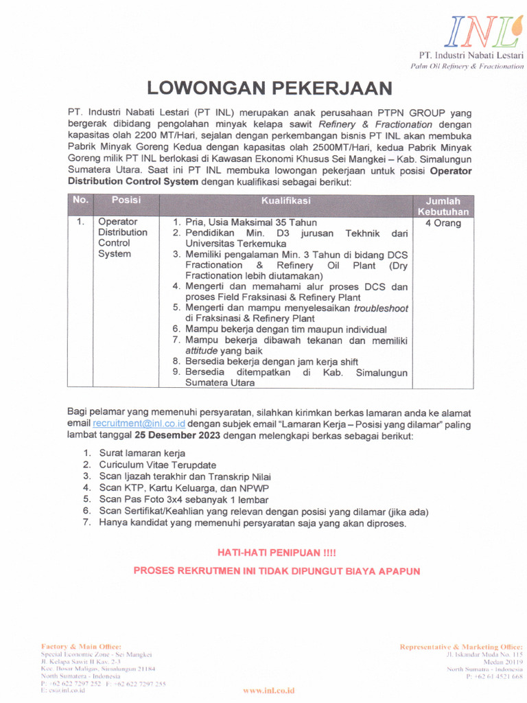 Loker Dcs PT Inl | PDF