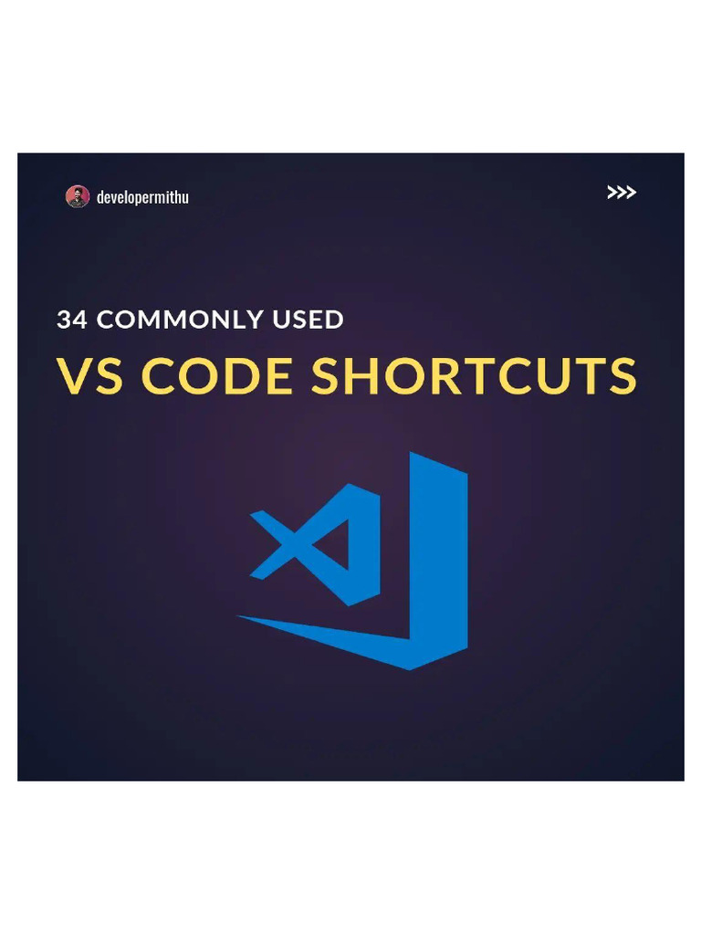 34 Commonly Used VsCode Shortcuts | PDF