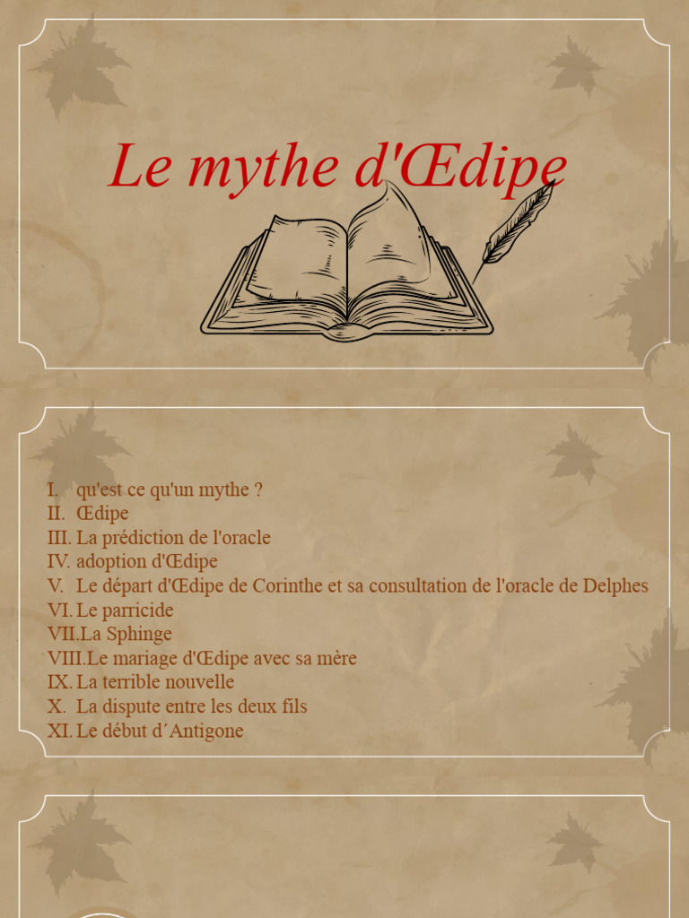 Le Mythe d'Œdipe : Histoire et Analyse | PDF | Œdipe | Mythologie de Thèbes