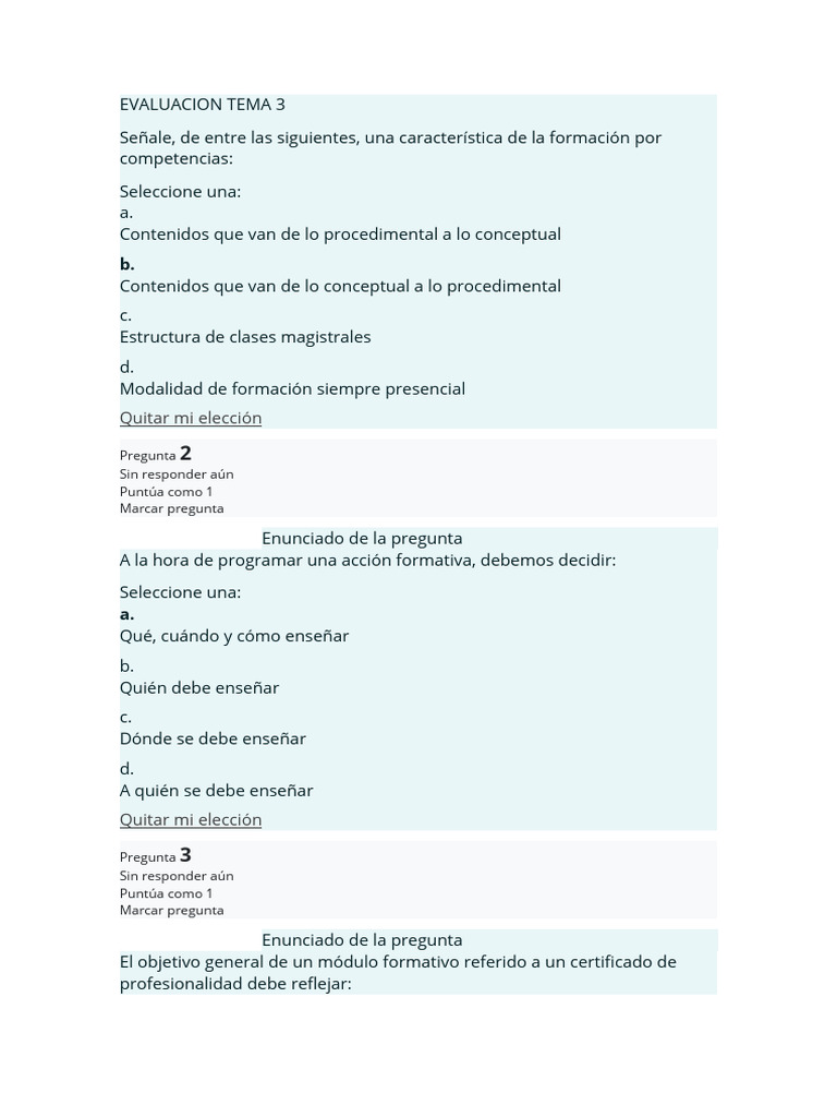 Evaluacion Tema 3 | PDF