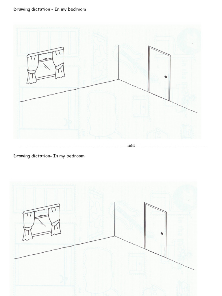 Drawing Dictation in My Bedroom Fun Activities Games - 32827 | PDF
