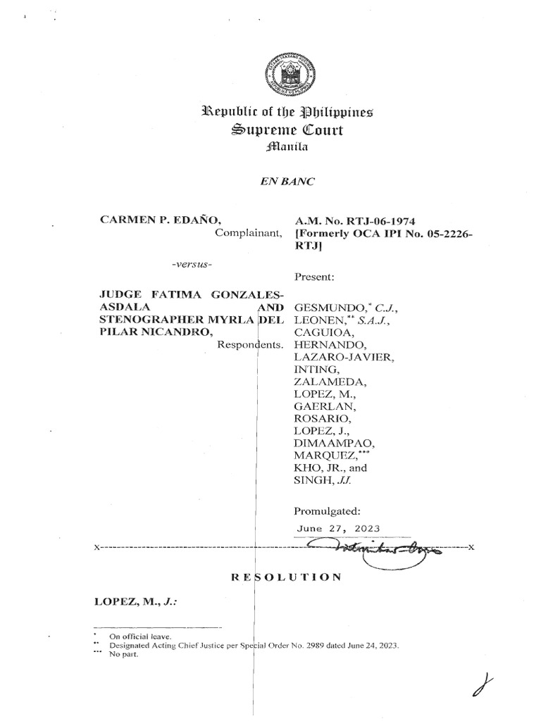 Judicial Clemency Petition of Judge Asdala | PDF | Pardon | Justice