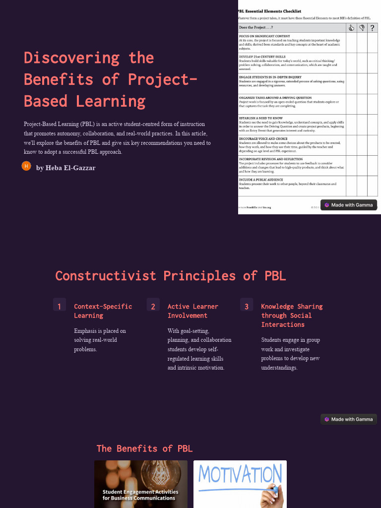 Discovering-the-Benefits-of-Project-Based-Learning | PDF | Project Based Learning | Intelligence