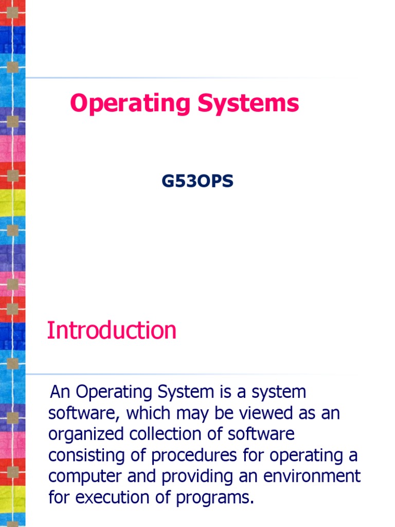 Lecture 1 | PDF | Operating System | Computer Program
