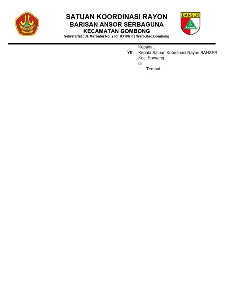 Kop Amplop Banser | PDF