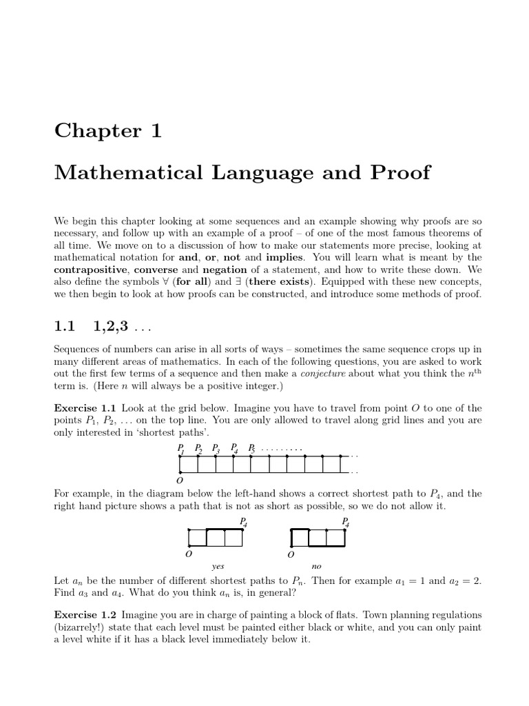 Chap 1 | PDF | Mathematical Proof | Theorem