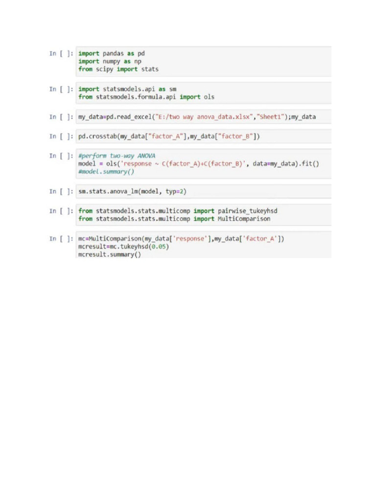 Two-Way Anova With MCT Code | PDF