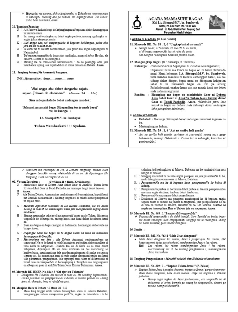 Acara Mamasuhi Bagas | PDF