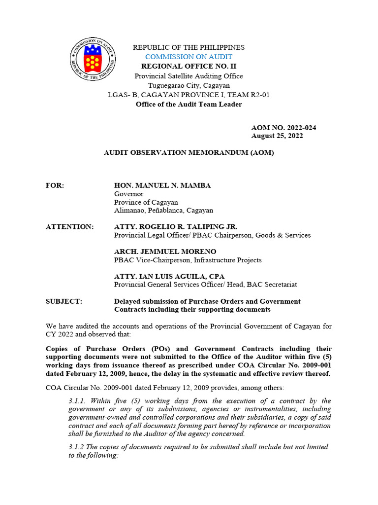 Aom Compliance Po | PDF | Audit | Business