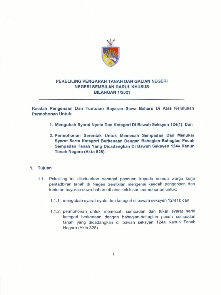 Pekeliling Ptgns Bil 1-2021 | PDF