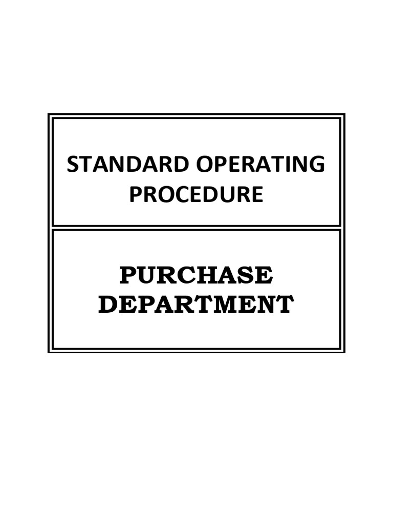 Purchase Sop | PDF