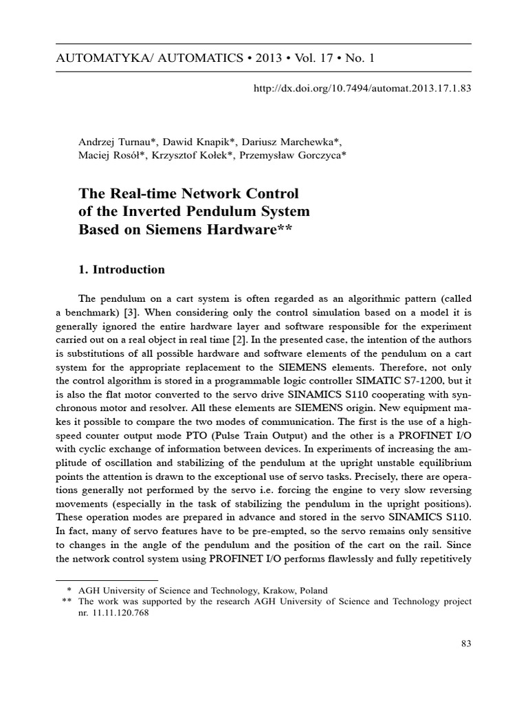 The Real Time Network Control of The Inv | PDF | Electric Motor ...