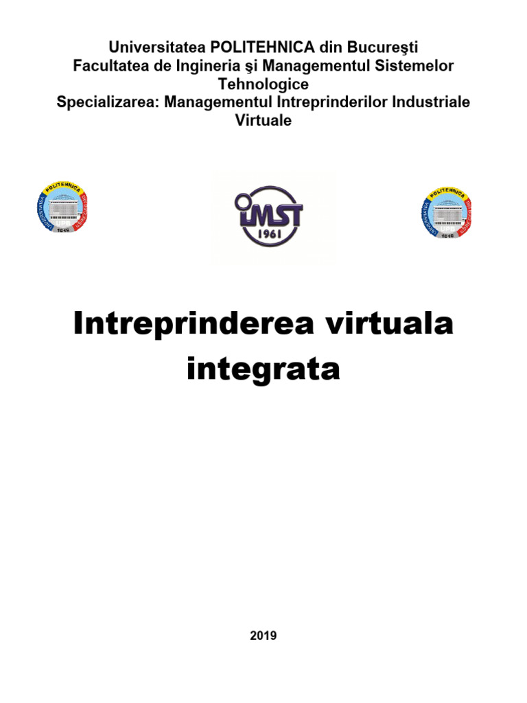 Intreprinderea Virtuala Integrata - Modelarea Proceselor de Afaceri | PDF