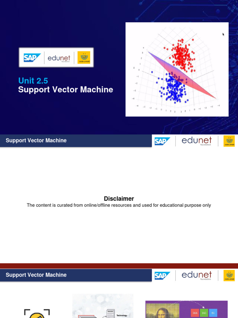 1694600937-Unit2.5 Support Vector Machine CU 2.0 | PDF | Support Vector Machine | Statistical ...