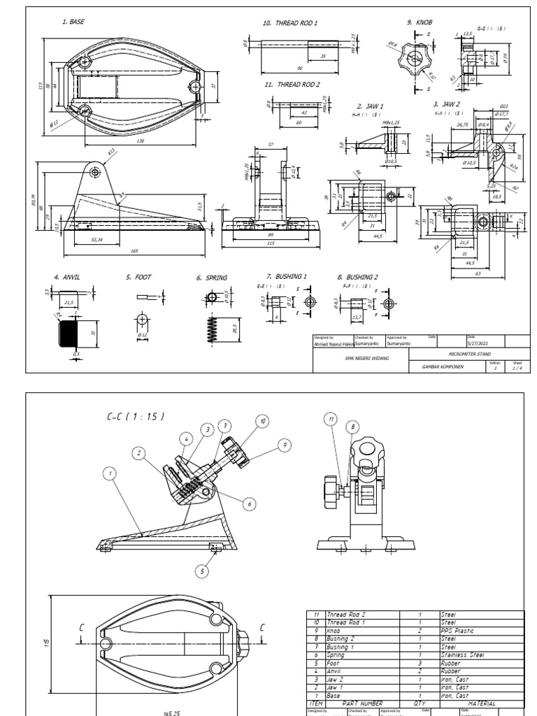 Gambar Micrometer Stand | PDF | Steel | Production And Manufacturing
