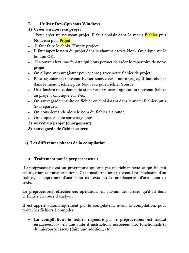 Lecon 3 PRESENTER LENVIRONNEMENT | PDF | Compilateur | C (Langage de ...