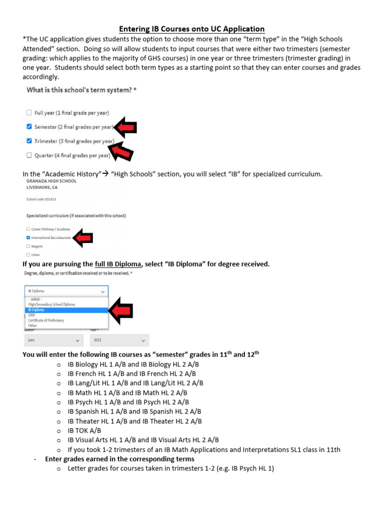 Uploading IB Documents For UC | PDF | Academic Term | Educational ...