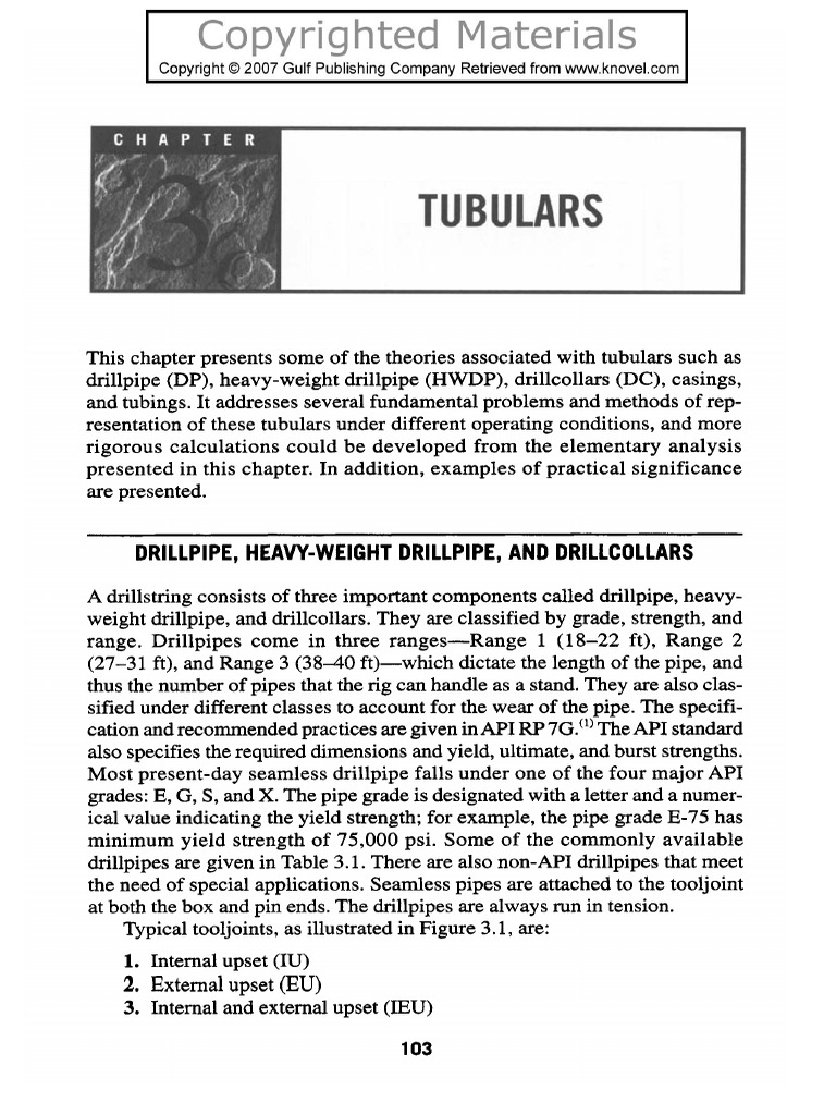 09 Tubulars | PDF